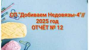 СП "Добиваем Недовязы-4 //2025 год//Очет № 12// Организатор СП  Марина Стогова