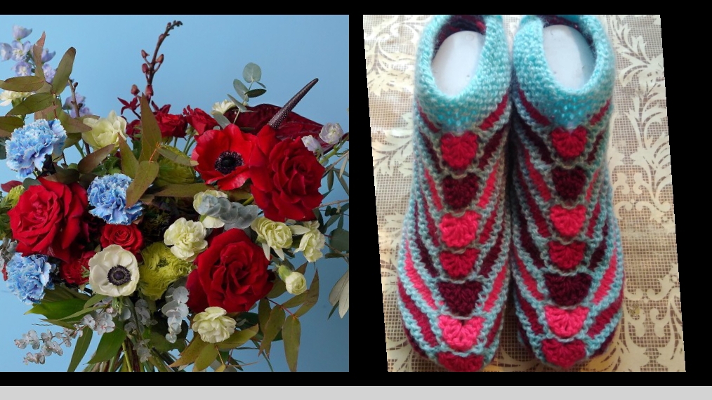 71. МК # "ТРИ ОТТЕНКА КРАСНОГО" # ТАПОЧКИ-СЛЕДОЧКИ ИЗ ОСТАТКОВ ПРЯЖИ 🧶🧶🧶 НА ДВУХ СПИЦАХ БЕЗ ШВОВ