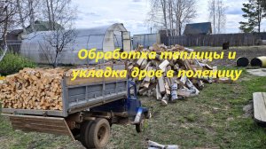Обрабатываю  теплицу.  Как не замерзнуть весной в Западной Сибири. Почем нынче дрова?