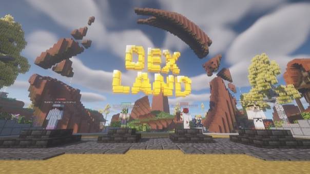 Играю в SKY WARS на сервере DexLand ( майнкрафт )
