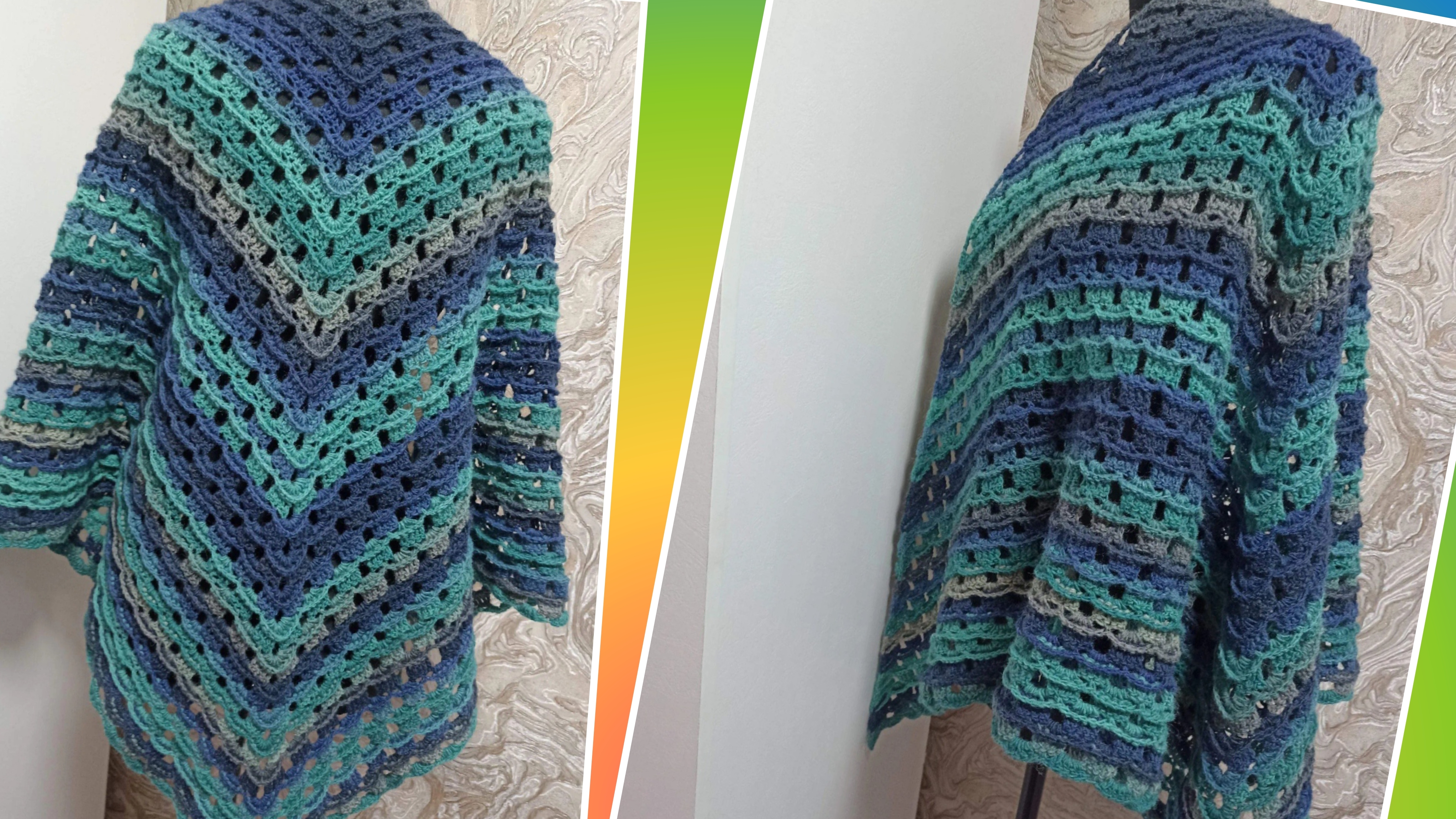 Шаль-бактус крючком из Дундаги🧶 Вязание для начинающих🧶