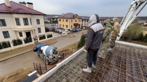 Заливка перекрытий в доме из Porotherm. Бассейн