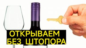 КАК ОТКУПОРИТЬ БУТЫЛКУ ВИНА БЕЗ ШТОПОРА? 3 СПОСОБА.Как вынуть пробку из бутылки без штопора?