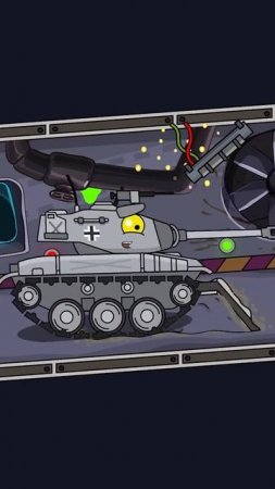 Animated Tank Attempts To Escape Deadly Factory #shorts #homeanimations #cartoon #animation #tank