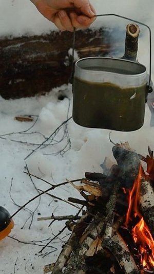 Бушкрафт в  лесу - Зимний поход в лес