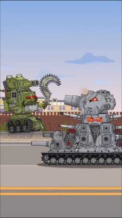 Tanks Engage In An EPIC Head To Head Battle #shorts #homeanimations #cartoon #animation #tank