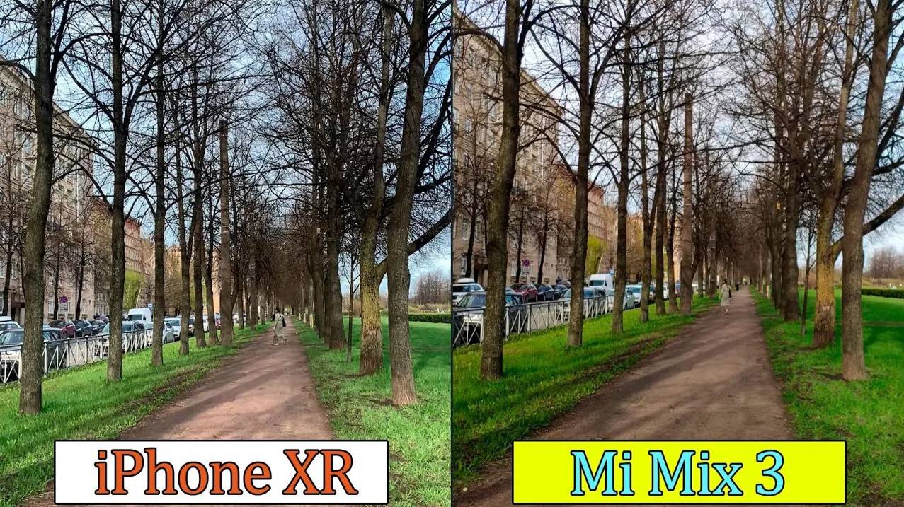 Xiaomi Mi MIx 3 vs. iPhone XR / Сравнение камер: 4k/60fps, автофокус, стабилизация,