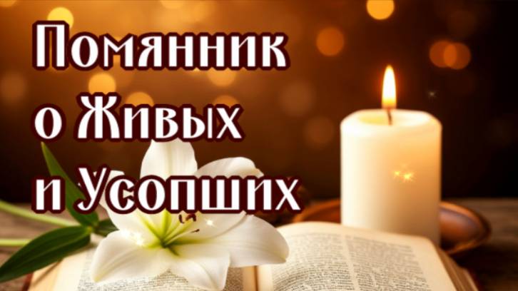 ПОМЯННИК о ЖИВЫХ и УСОПШИХ