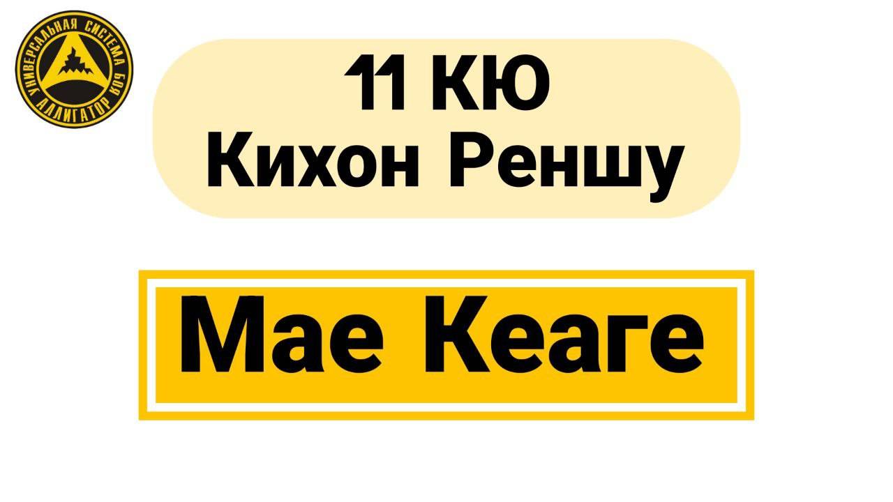 11 Кю Кихон Реншу Мае Кеаге