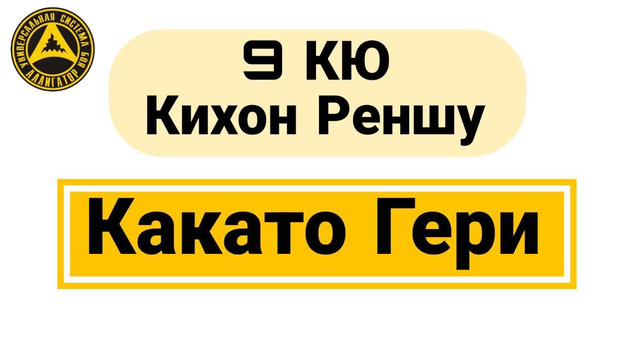 9 Кю Кихон Реншу: Какато Гери
