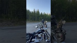 MrChening в закат на настоящем чоппере Мизантропа!