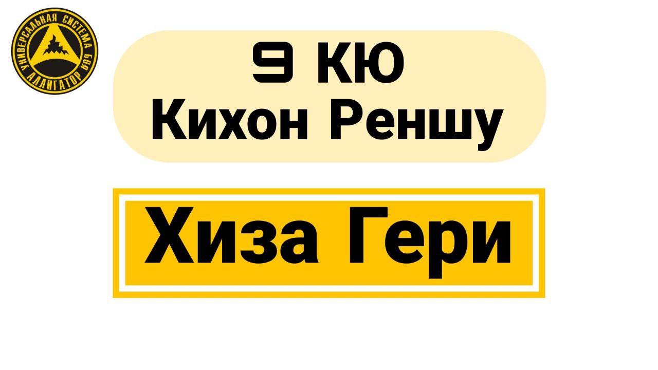 9 Кю Кихон Реншу: Хиза Гери