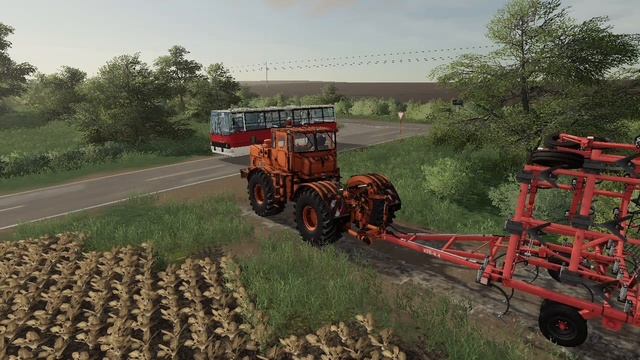 Farming Simulator 19/Карта Кошмак/Культивация полей на МТЗ80, ХТЗ-Т150, К-700А.#11