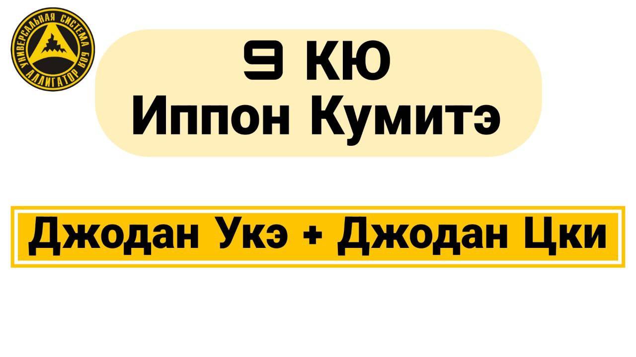 9 Кю Иппон Кумитэ: Джодан Укэ + Джодан Цки