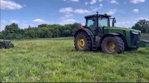 Трактор John Deere застрял на поле с дисковым орудием. Смотрим спасение 🛟🧐 #сельское_хозяйство #агро