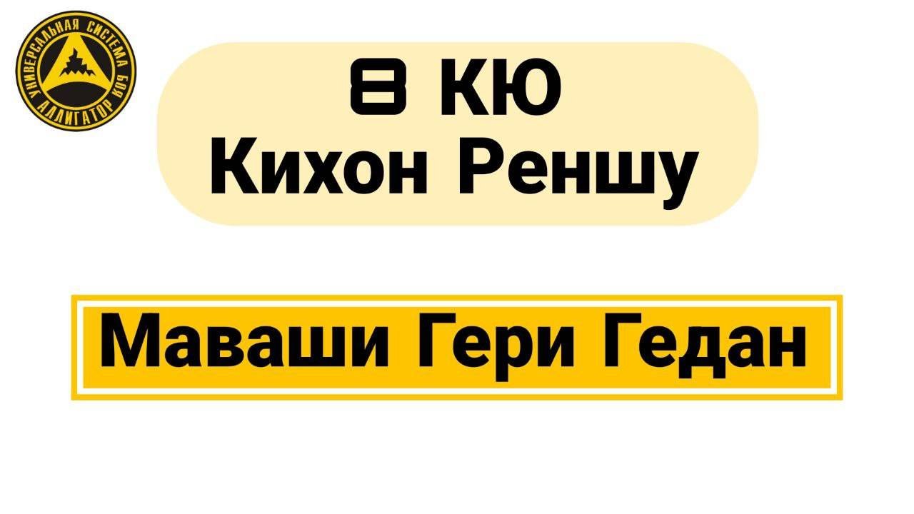 8 Кю Кихон Реншу: Маваши Гери Гедан