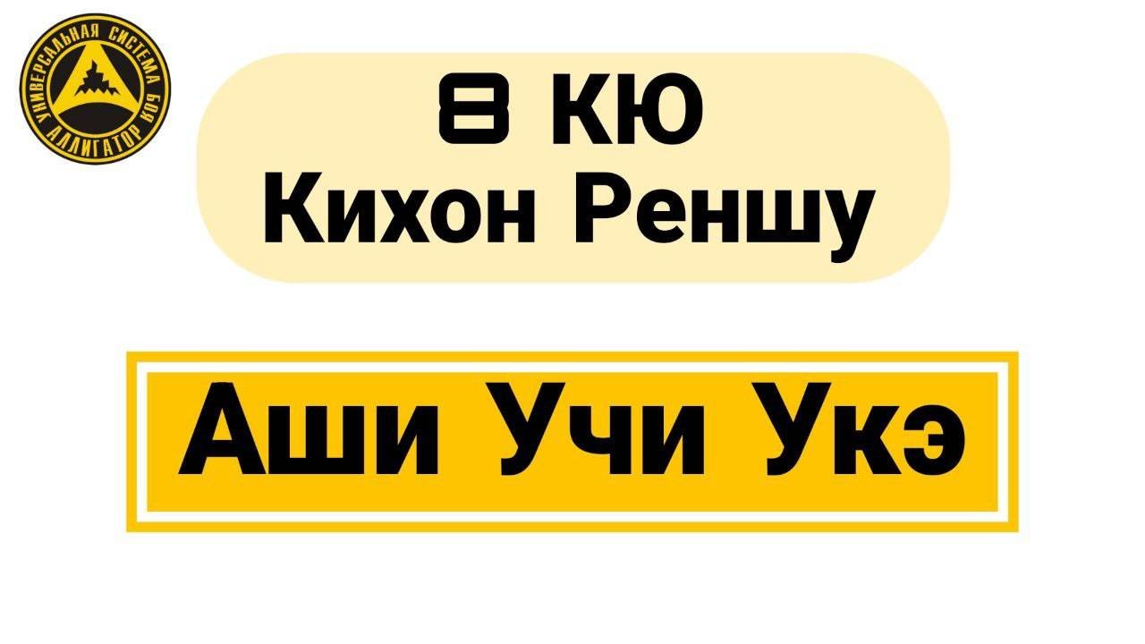 8 Кю Кихон Реншу: Аши Учи Укэ