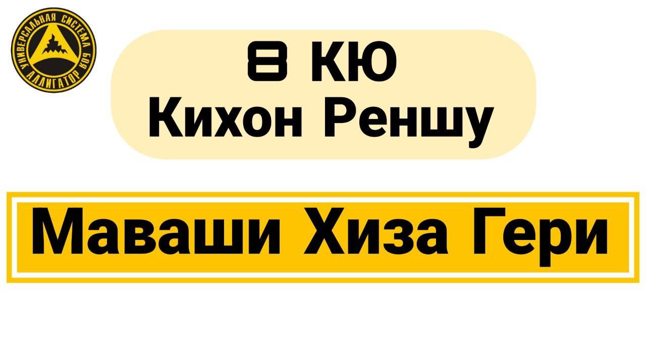 8 Кю Кихон Реншу: Маваши Хиза Гери