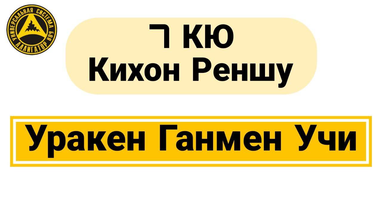 7 Кю Кихон Реншу: Уракен Ганмен Учи