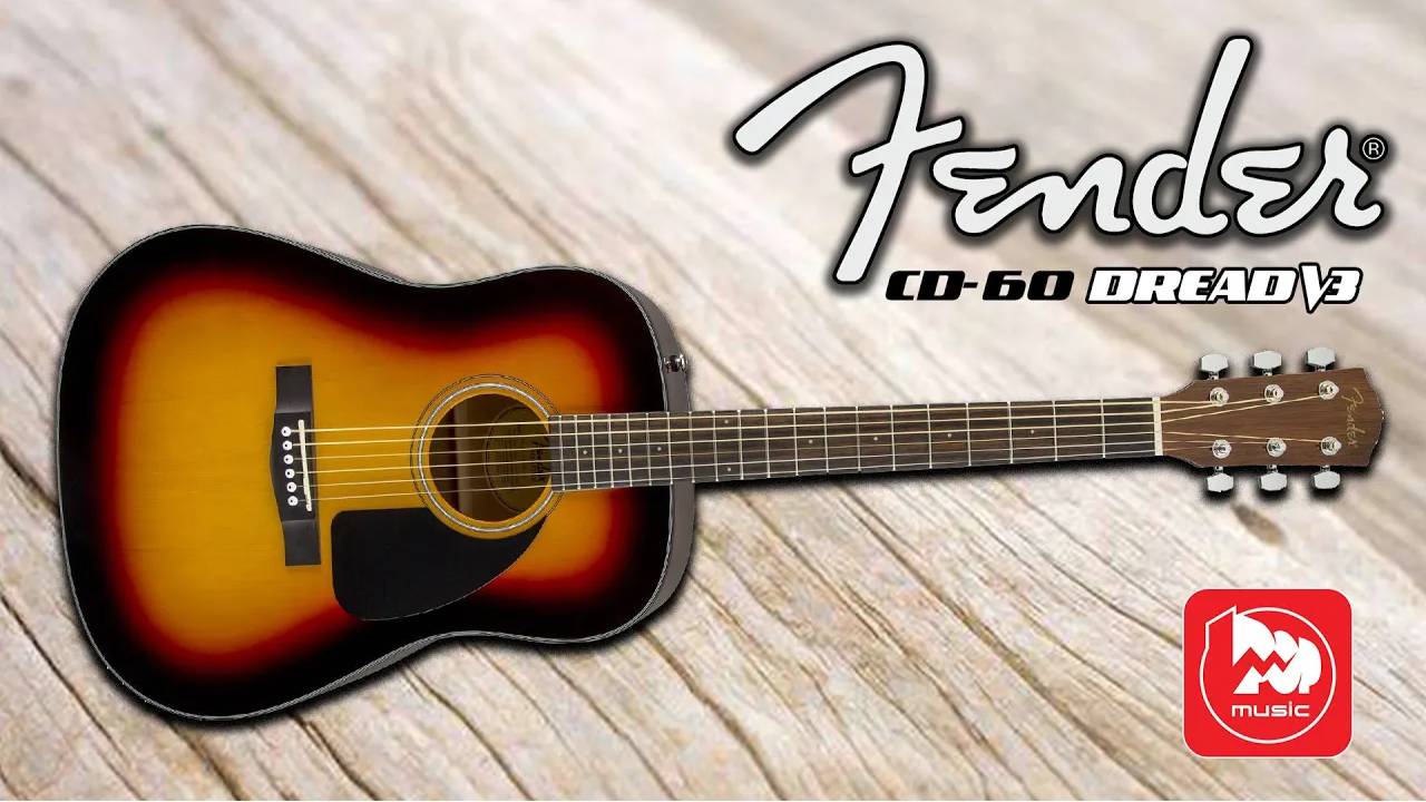 Акустическая гитара дредноут Fender CD-60 Dread V3