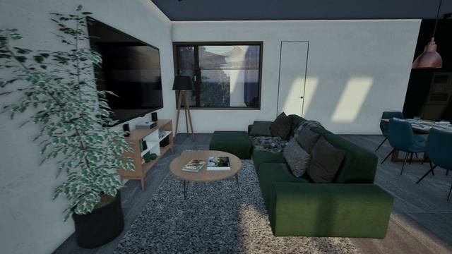 гостевая комната и сауна с панорамным остеклением