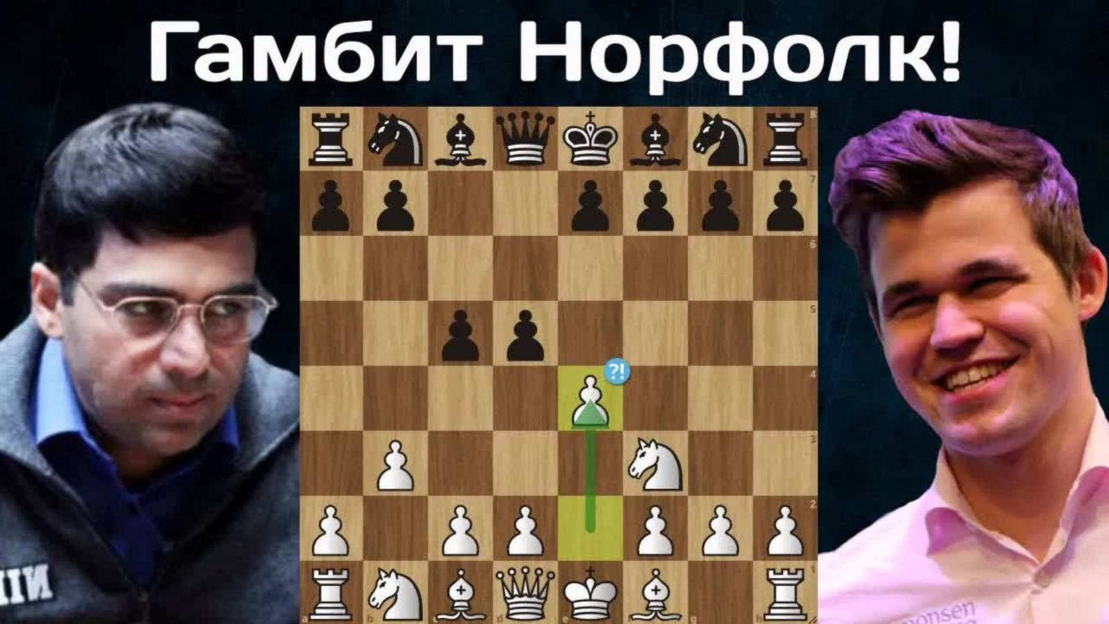 Разгром в 21 ход гамбитом Норфолка! Магнус Карлсен  - Виши Ананд ｜ Цюрих 2014 ｜ Шахматы