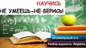Профильный ЕГЭ 2025. Разбор демоверсии профильного ЕГЭ. Апрельский вариант.