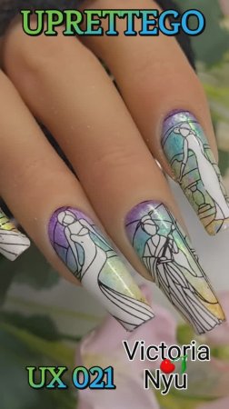 #девушка #stamping #naildesign #nailart #stampingnailart #stampingplates #victorianyu #uprettego
