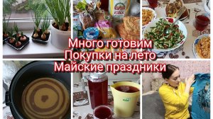 Майские праздники/много готовим/ покупки на лето