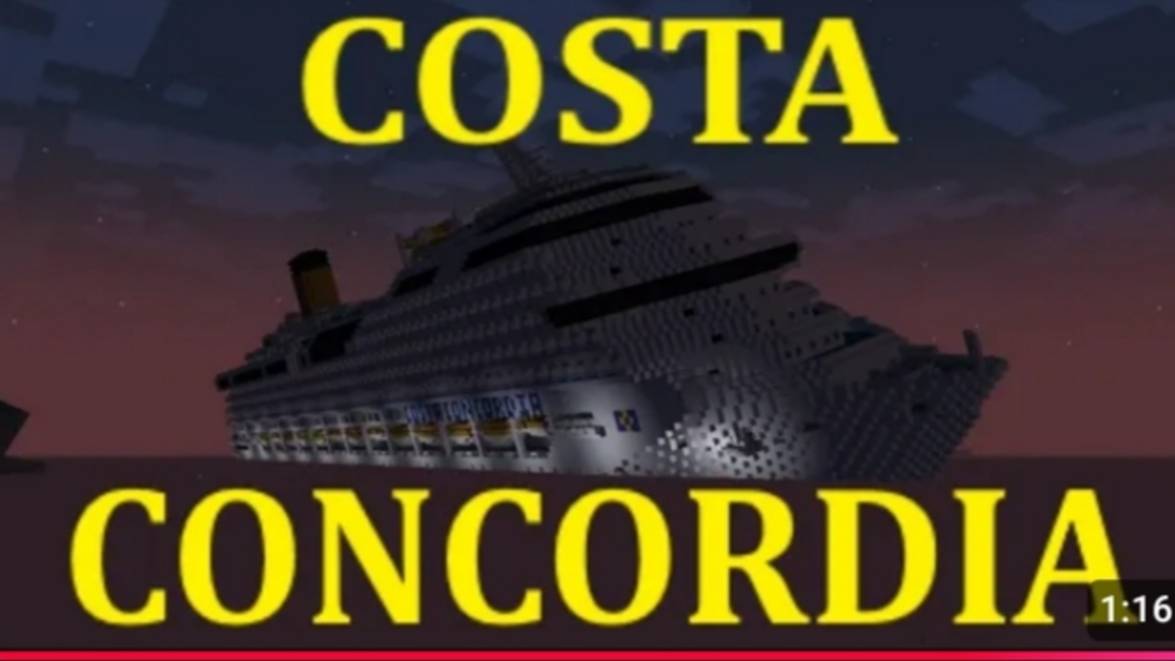 Costa Concordia Minecraft  анимация