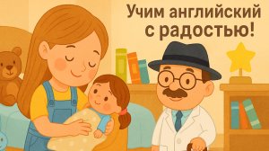 🎀 Песенка про куклу и заботливую Полли — Учим английский! 🎵👧