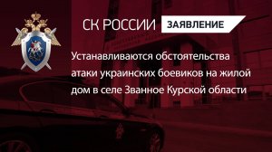 Устанавливаются обстоятельства атаки украинских боевиков на жилой дом в селе Званное Курской области