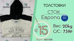 Продано! 160-018 #2538 Толстовки (без этикеток) Всесезон Европа