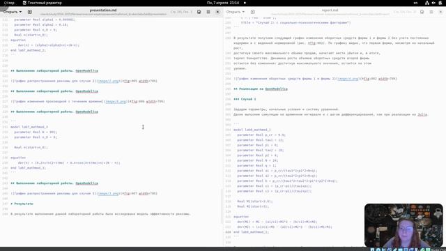 презентация лаб8 матмод Ганина ТС