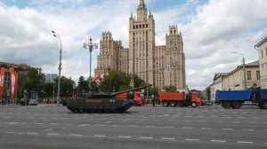 Проезд военной техники с генеральной репетиции парада на Красной площади. 07.05.2025 год. Москва.