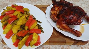 Курица с овощами по уникальному рецепту.