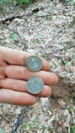 копаю монеты возле старой бани. 100 рублей 🤘😉#находки