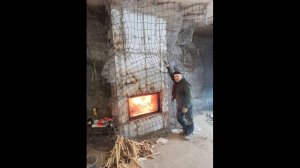 оформление камина. фасада стен сказочный дом мастер Виталь.