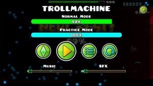 ПЕРВЫЙ ЭКСТРИМ - TROLLMACHINE 100% | FLUKE FROM The Furious (HARD DEMON) Geometry Dash