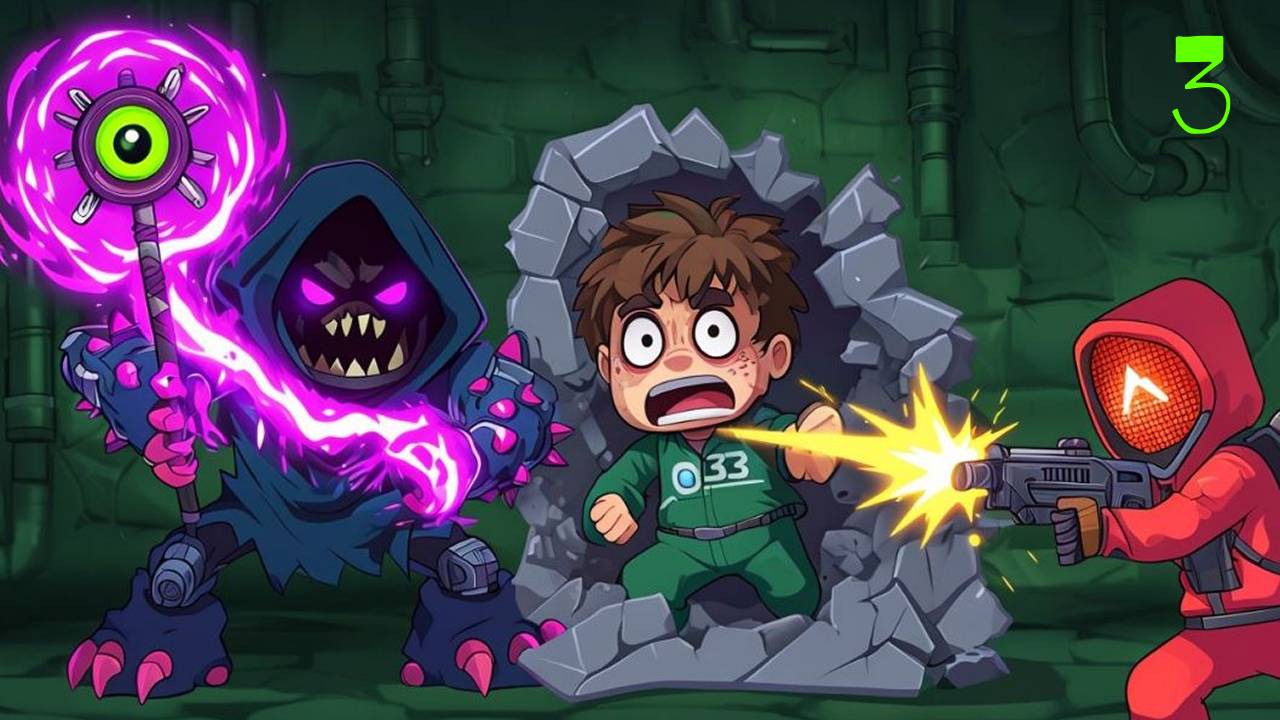 я с минигана мочу монстров)) игра кальмара продолжается часть 3 / #битва #миниган #монстры #роблокс