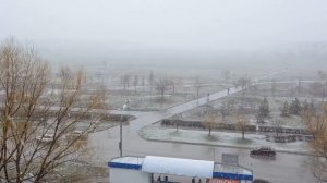 Волгодонск. Снегопад 19 марта 2016.