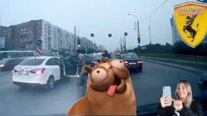 Конфликт на дороге😱