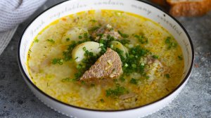 Царская похлебка с пшеном на мясном бульоне