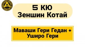 5 Кю Зеншин Котай: Маваши Гери Гедан + Уширо Гери
