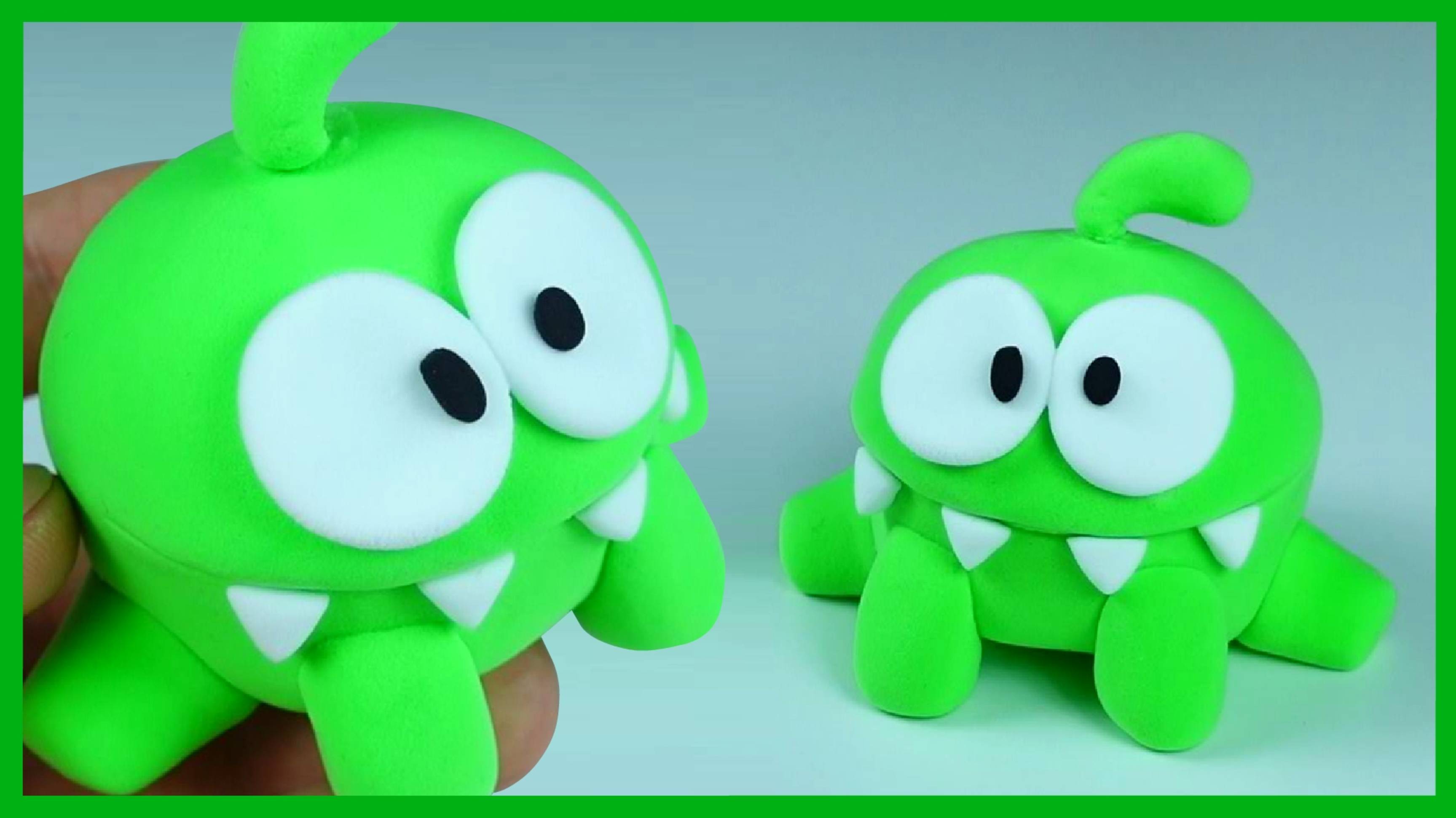 Ам Ням из пластилина. Om Nom "Cut the Rope". Лепка.