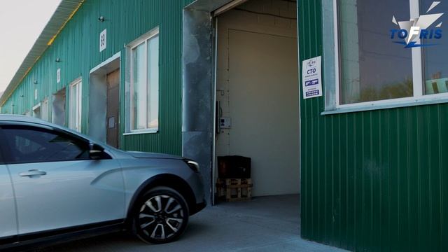 LADA Vesta установка управляемого глушителя TOFRIS в штатное место