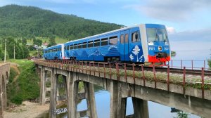 Рельсовый автобус "Нерпочка" - наслаждаюсь красивой природой на Байкале летом