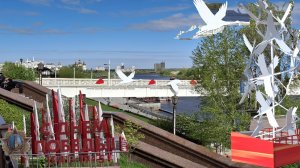 Празднование 9 мая 2025 г. в г. Тюмени. День Победы. Бессмертный полк. Выставка поискового отряда.