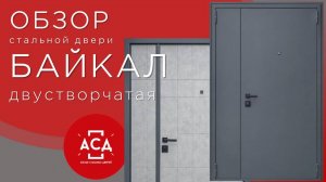 Стальная двустворчатая дверь Байкал