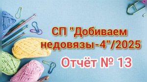 СП "Добиваем Недовязы-4 //2025 год//Очет № 13// Организатор СП  Марина Стогова